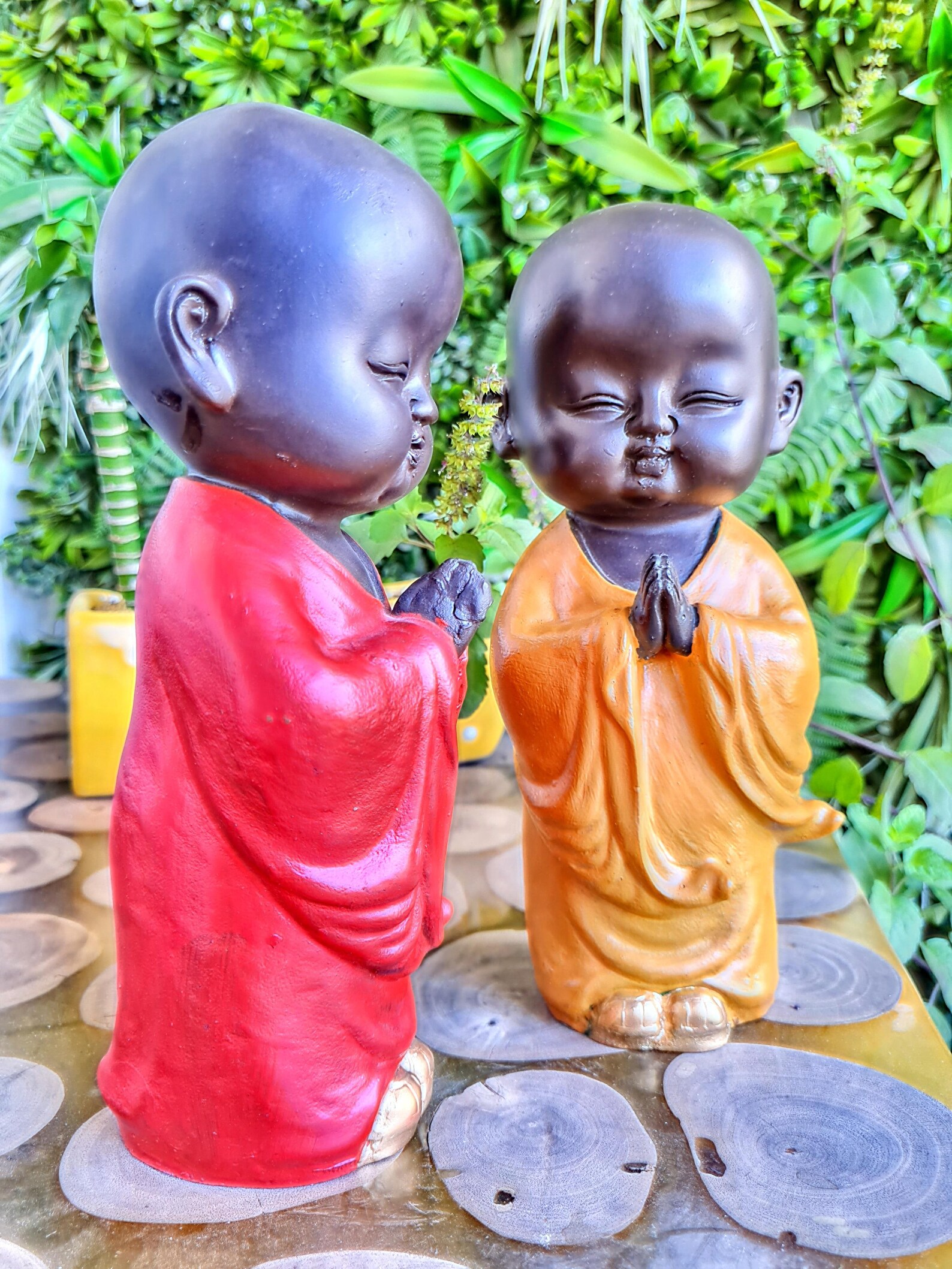 Spiritual Namaste Monk Sculpture Resin Statue for Home or Office Decor ...