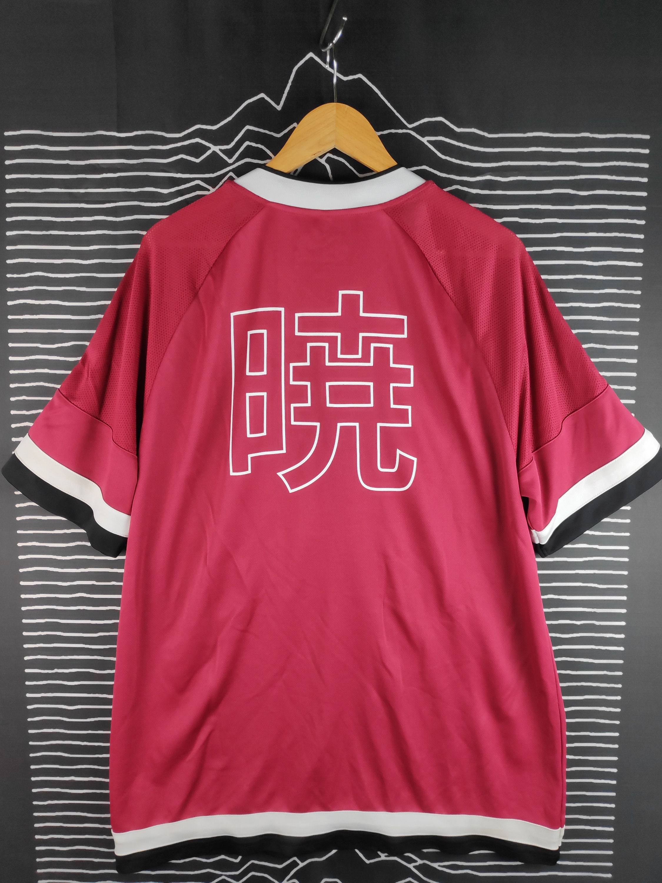 Naruto Shippuden Akatsuki Logo Spell Out Jersey / Anime 90s / Manga ...