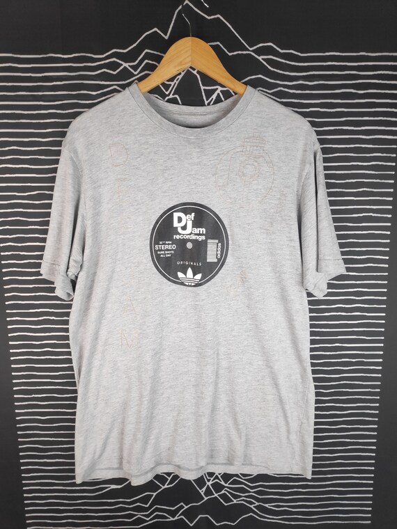 DEF JAM Records x Adidas Turntable Logo Rap Tee / Hip… - Gem