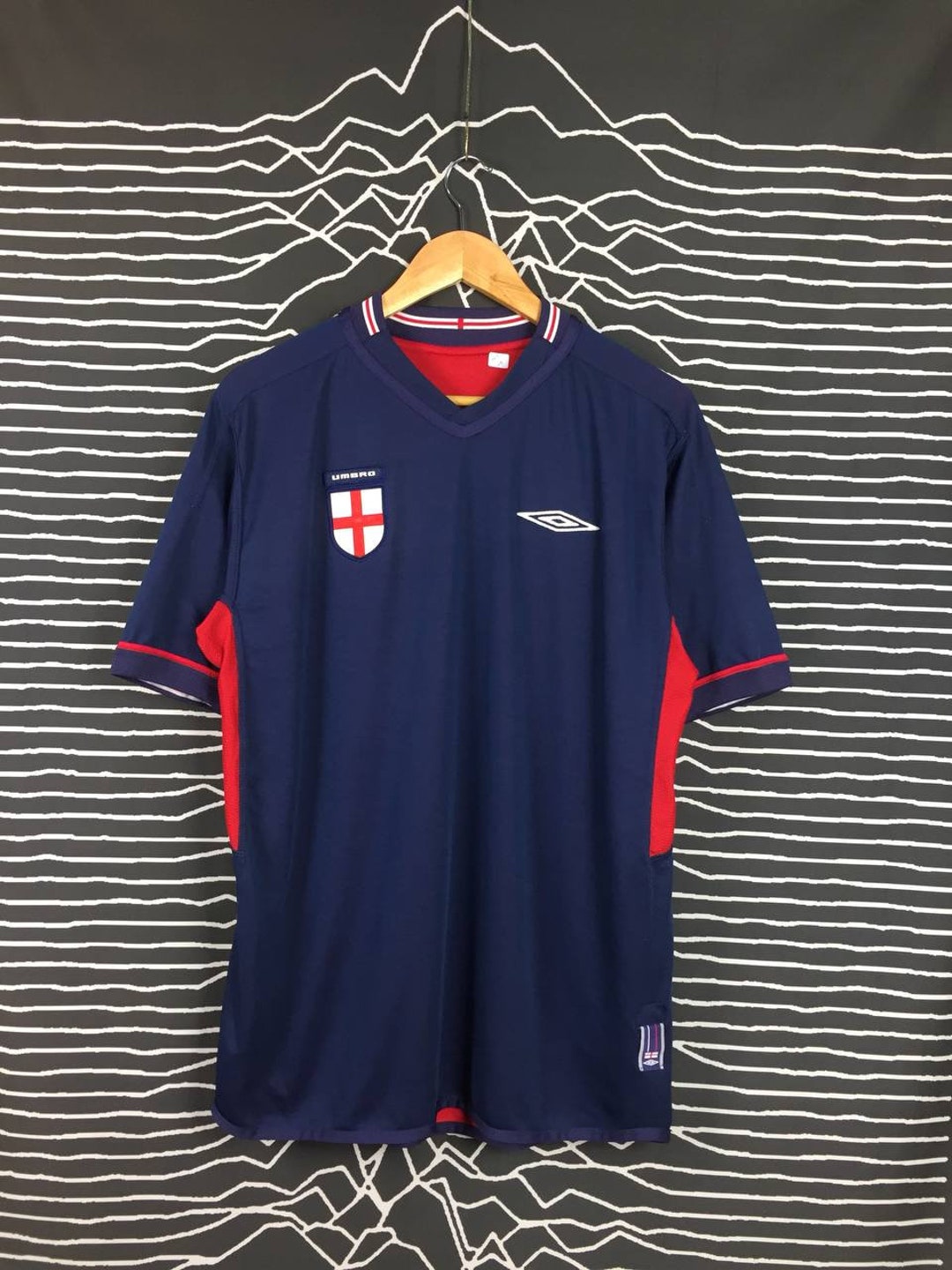 Vtg Umbro England 2002 Reversible Three Lions Michael Owen Jersey ...