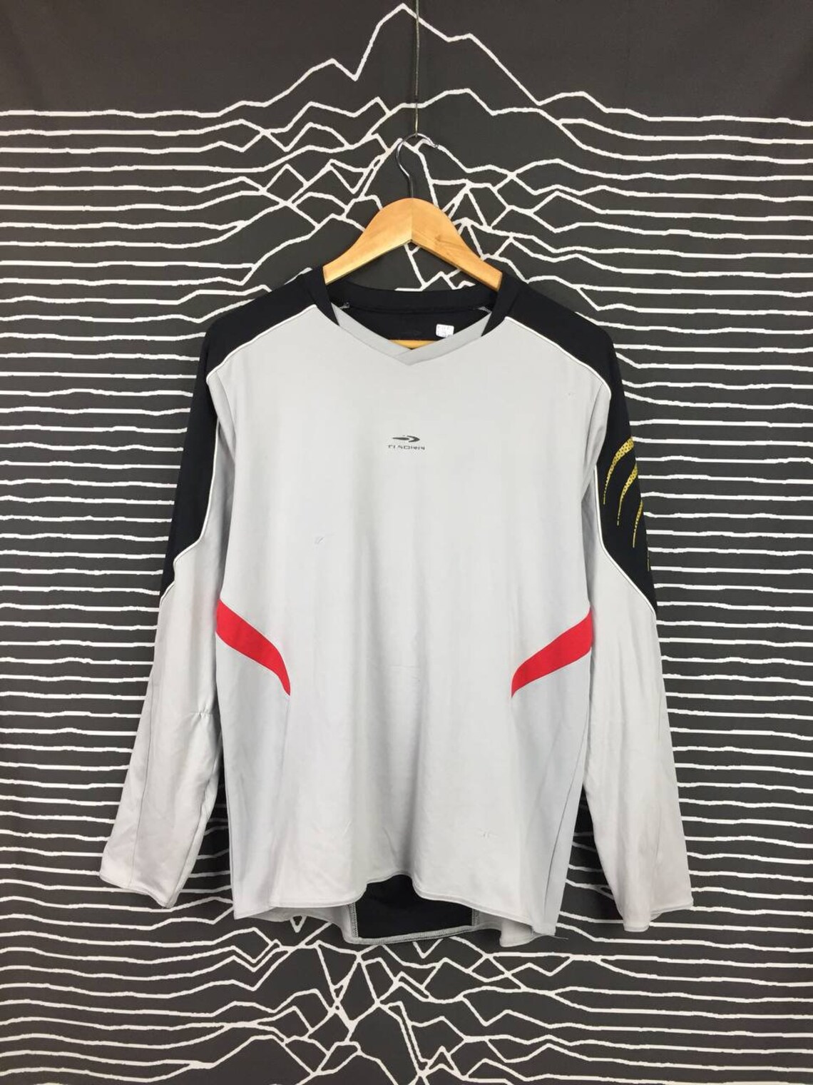 Tigora Sport Color Blocking Big Logo Longsleeve Jersey / Preppy / 90s ...