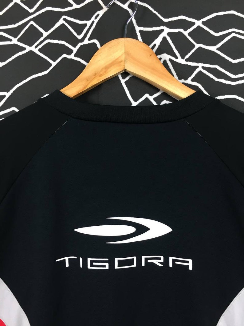 Tigora Sport Color Blocking Big Logo Longsleeve Jersey / Preppy / 90s Fashion Brand / Casual ...