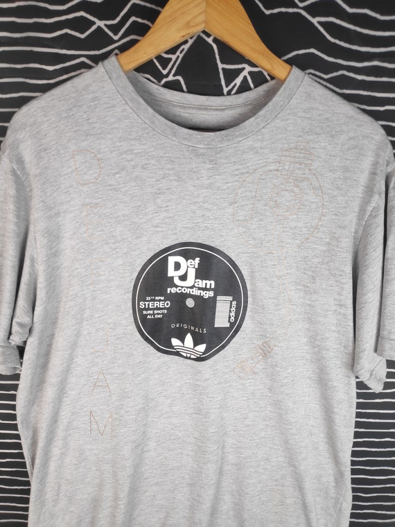 DEF JAM Records x Adidas Turntable Logo Rap Tee / Hip… - Gem