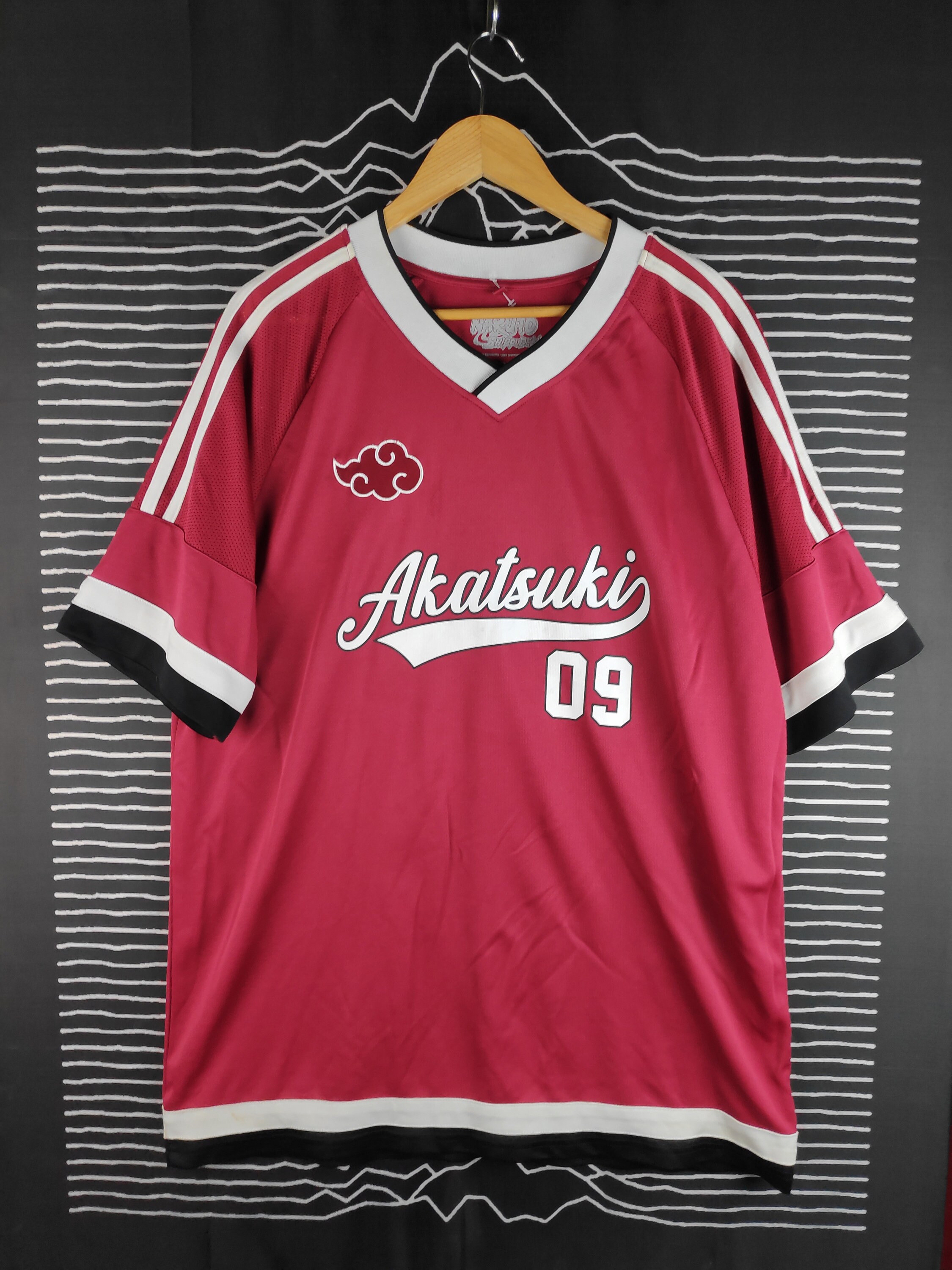 Naruto Shippuden Akatsuki Logo Spell Out Jersey / Anime 90s / Manga ...