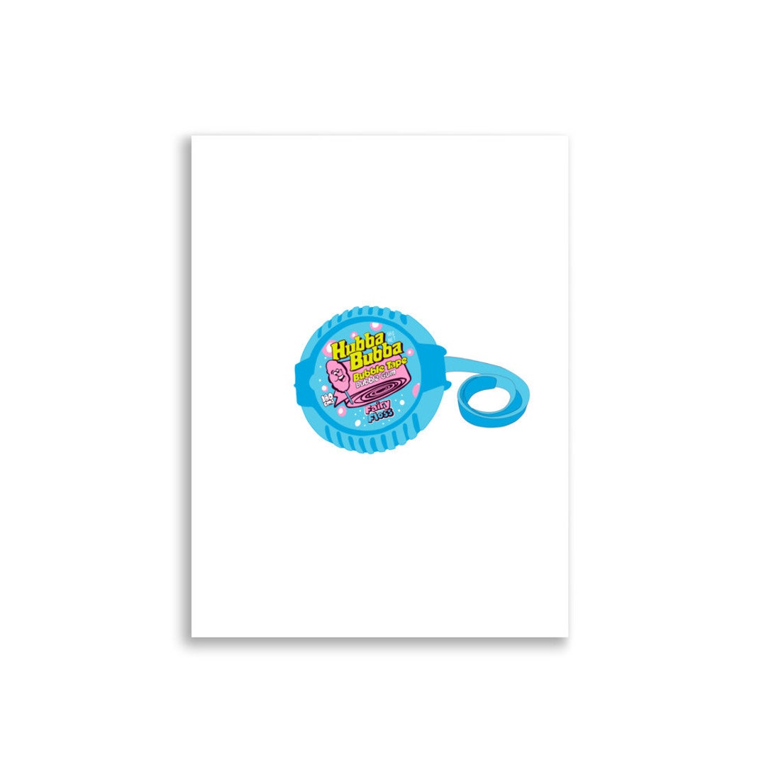 Hubba Bubba Fairy Floss Hand Drawn Poster - Etsy