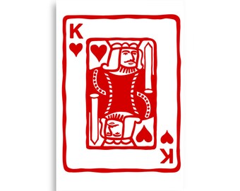 INSTANT DOWNLOAD King of Hearts, Attract Good Things, Play Your Cards ...