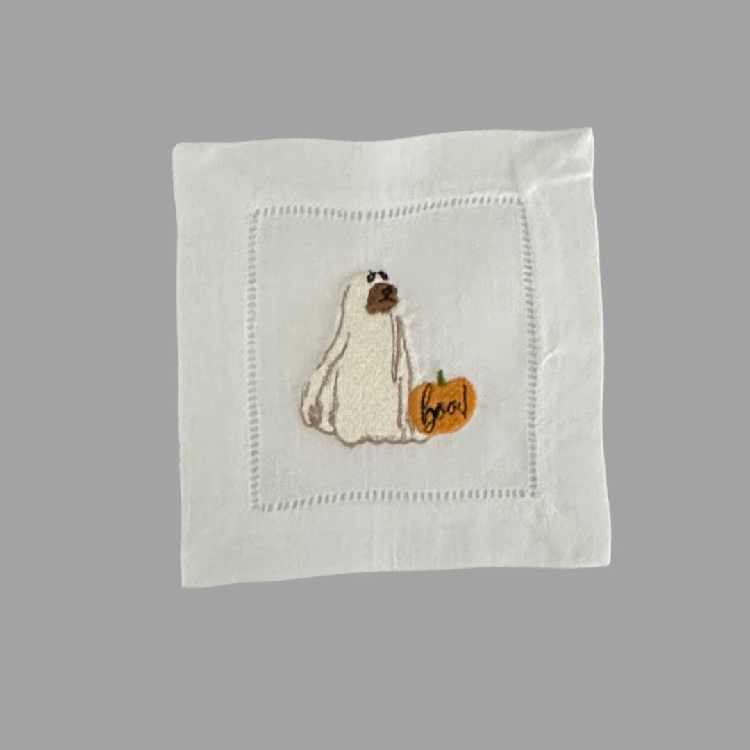 Dog Ghost Cocktail Napkins, Set of 4 - Etsy
