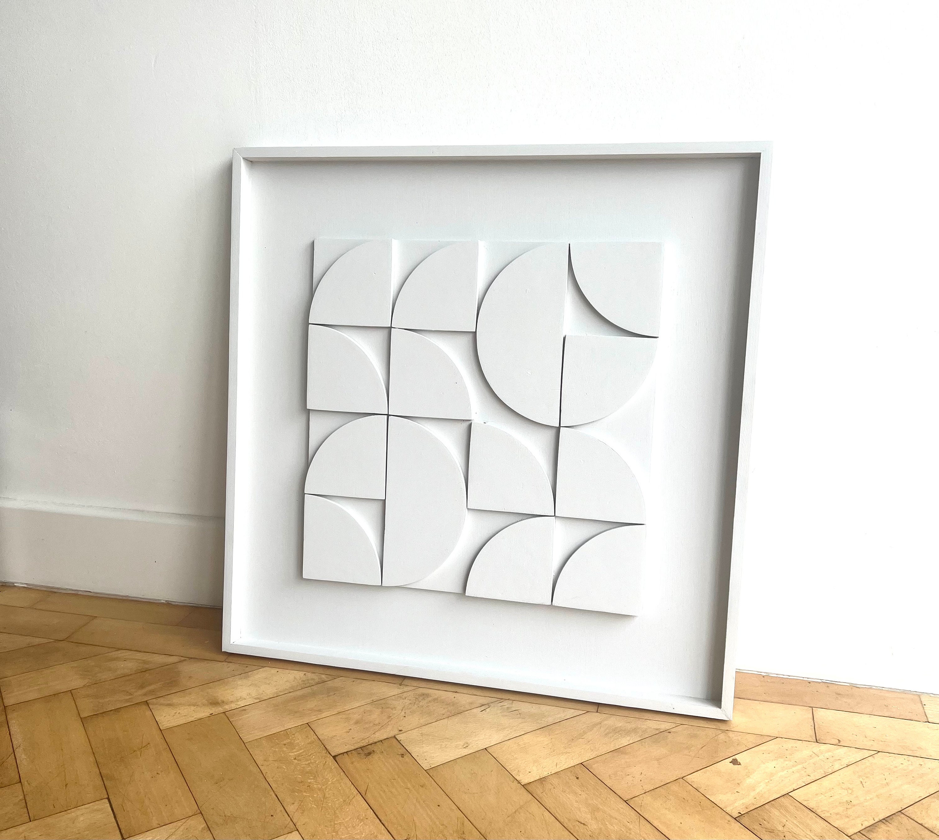 3D Geometric Relief Wall Art - Etsy