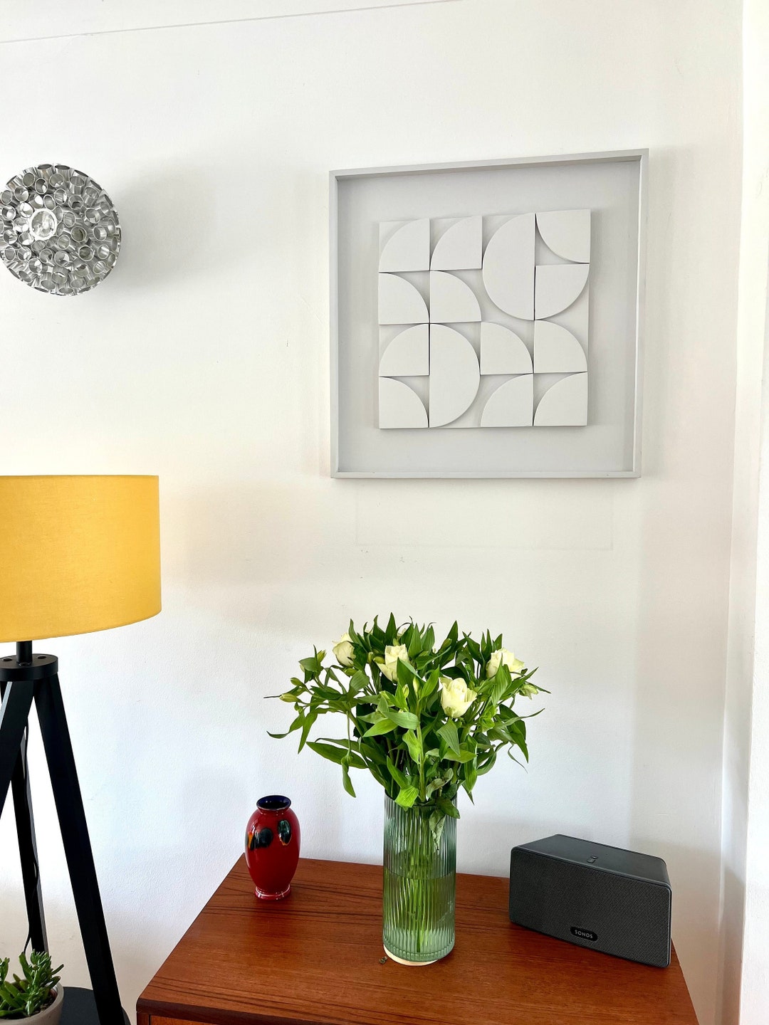 3D Geometric Relief Wall Art - Etsy