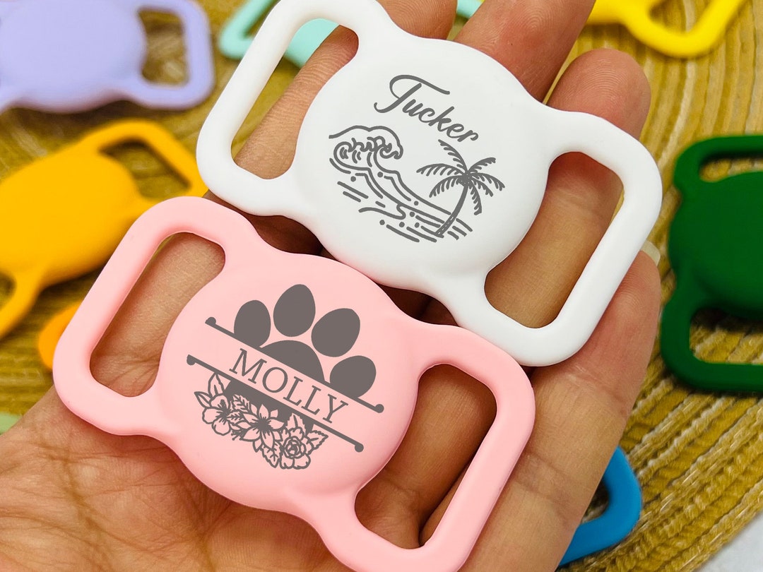 Pet AirTag Collar Holder,slide on Dog Name Tag,custom AirTag Cat Collar ...