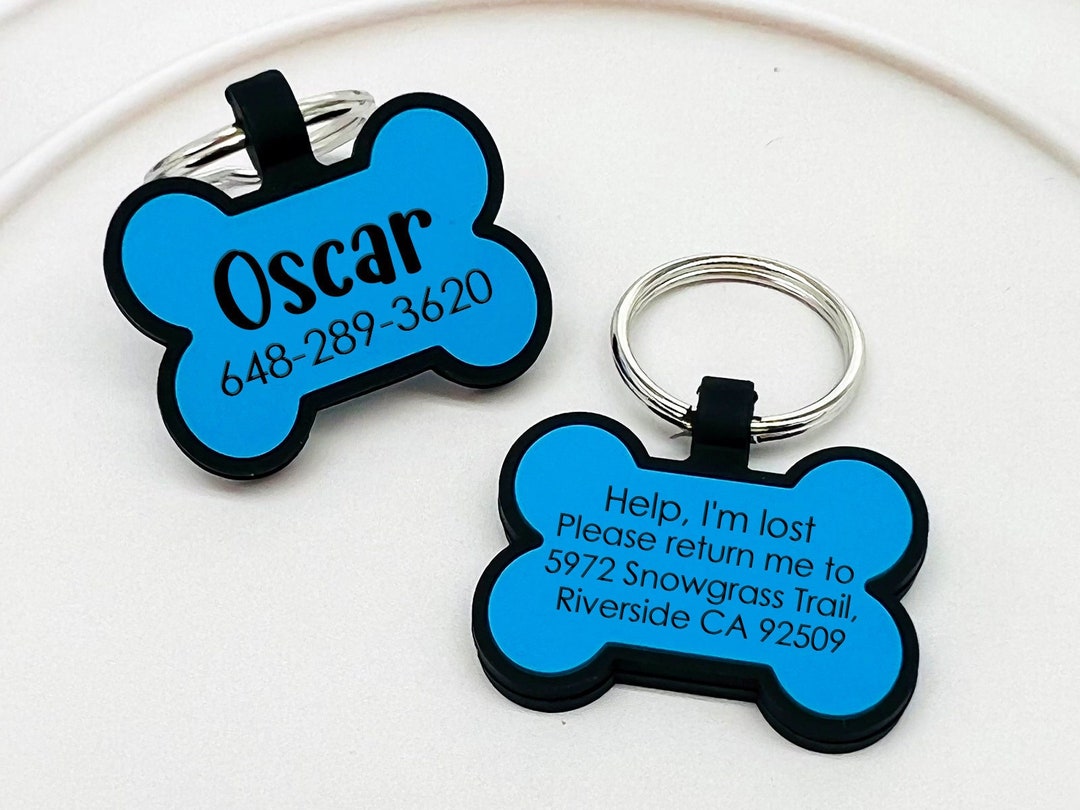 Silent Dog Tag Personalized Silicone Dog Tags Custom Dog Tag for Dogs ...