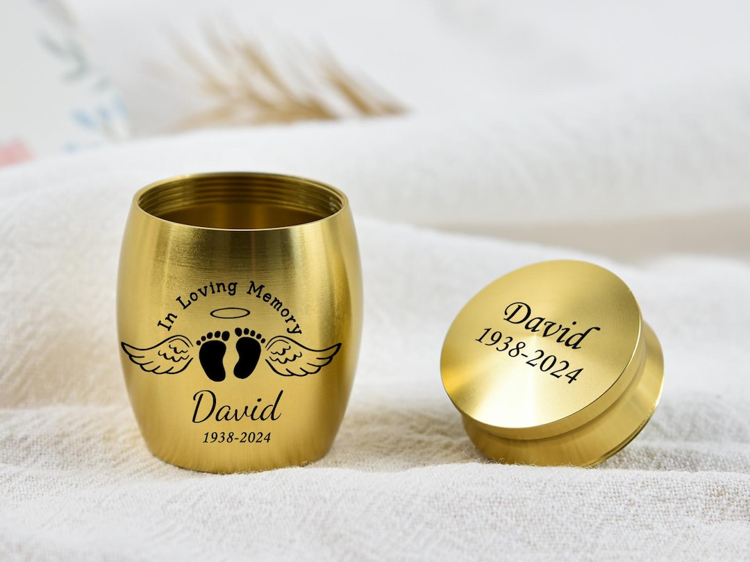 Personalized Mini Urn, in Loving Memory Memorial Urn, Engraved Mini Urn ...