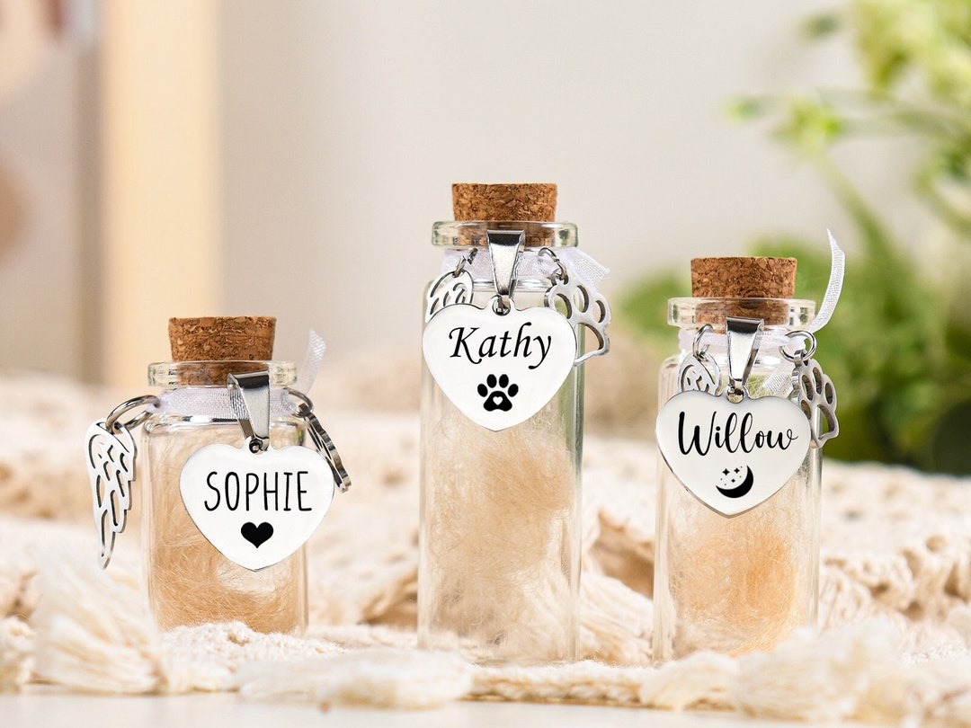 Personalized Pet Memorial Urn,custom Pet Fur Memorial Jar,personalized ...