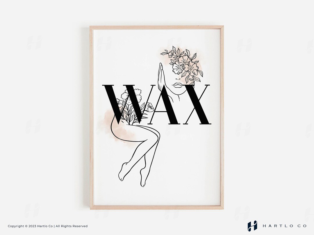 Waxing Art Printable Esthetician Decor Salon Sign Beauty - Etsy