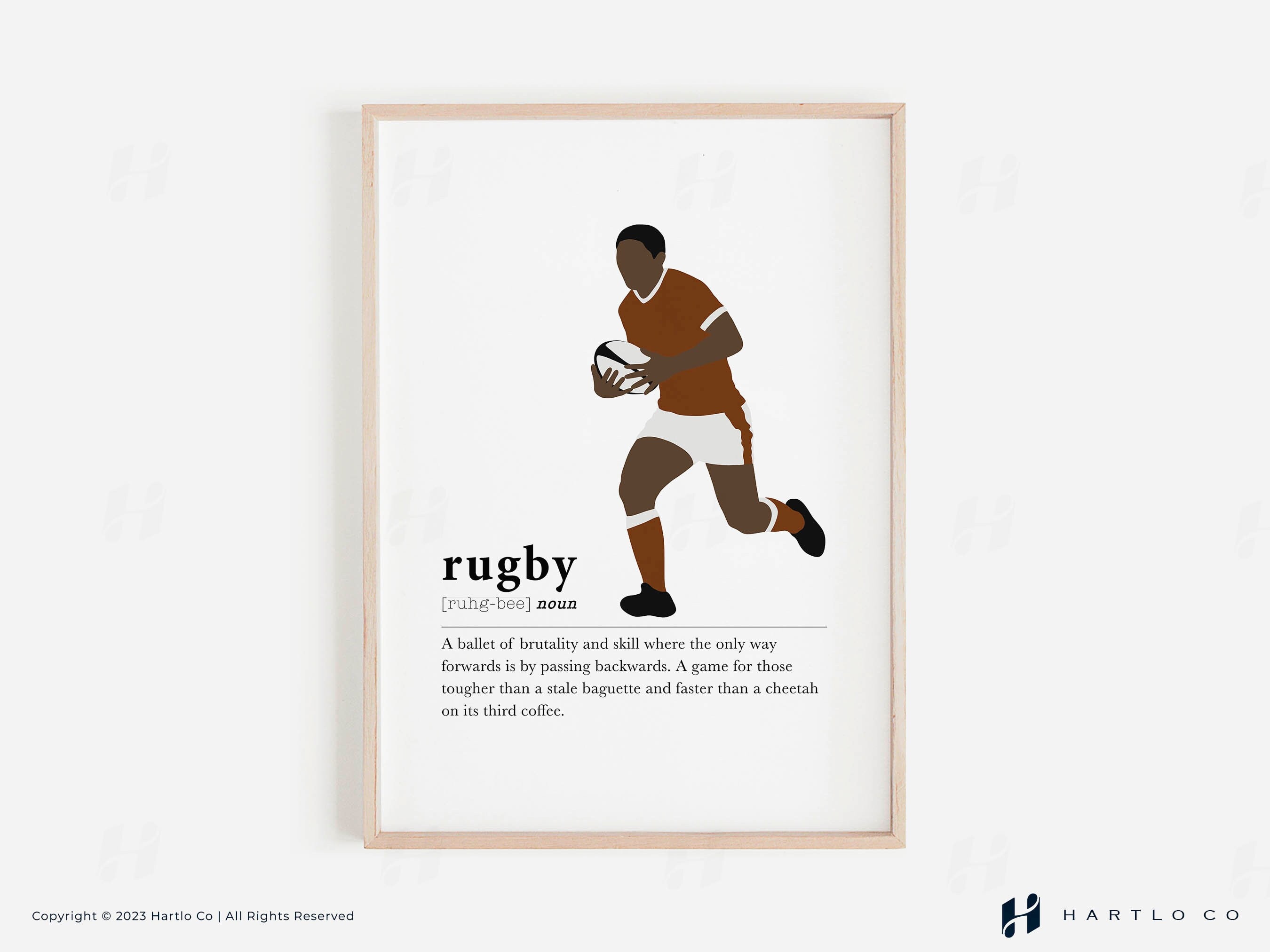 Rugby Definition Printable Art, Unique Gift for Him, Mancave Decor ...