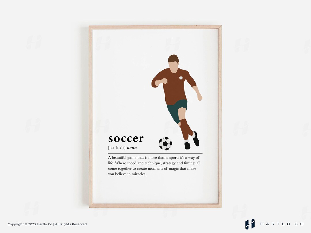 Soccer Definition Print, Printable Art for Footballer Gifts, Soccer ...