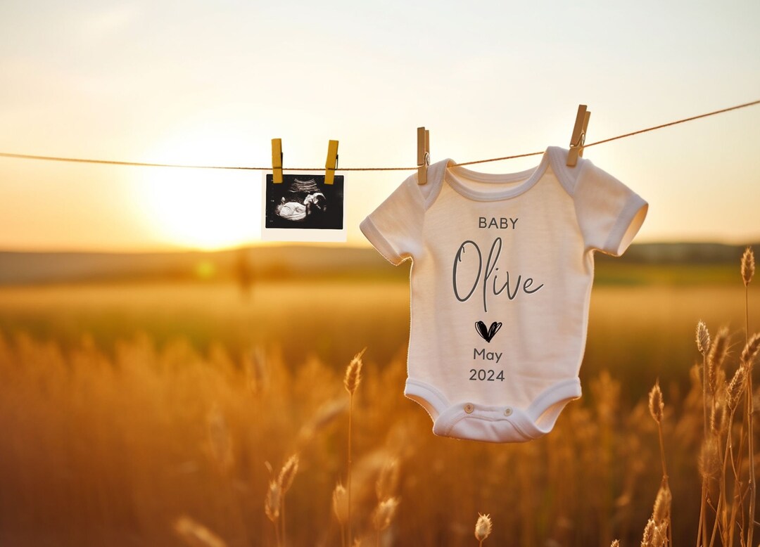 Summer Sunset Digital Pregnancy Announcement Nature Gender - Etsy