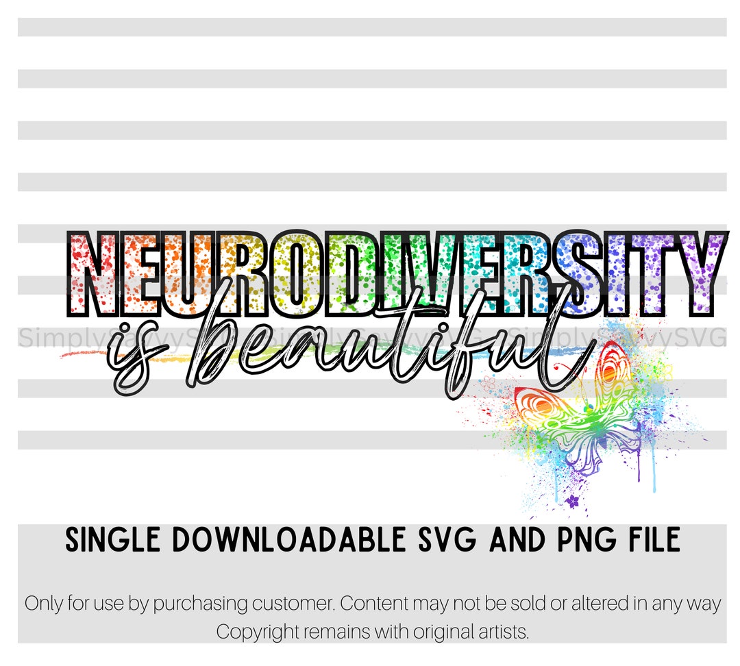 Neurodiversity is Beautiful | SVG PNG File | ADHD | Autism Awareness ...