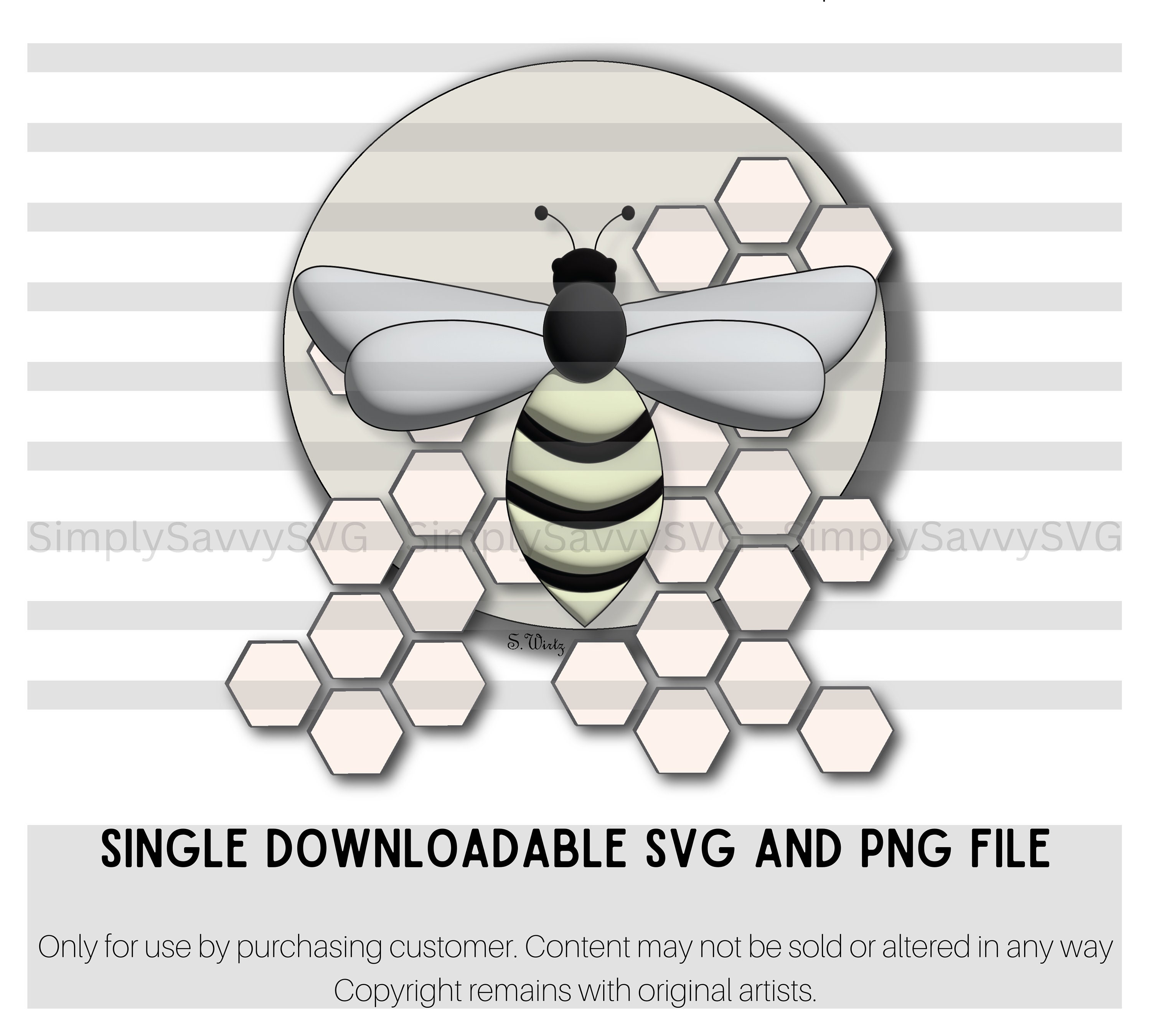 Bumble Bee Honeycomb | SVG PNG File | Save the Bees - Etsy