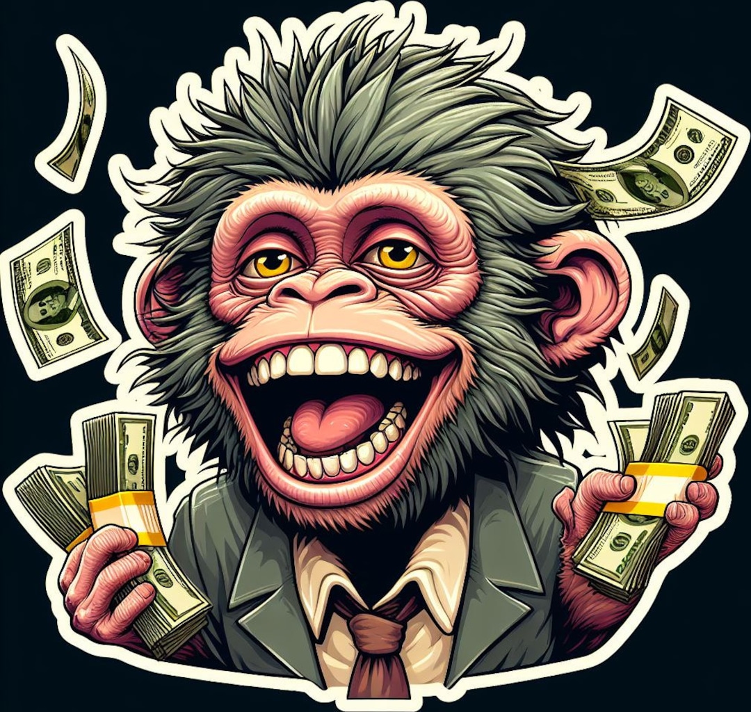 Smiling Messy Monkey Money - Etsy