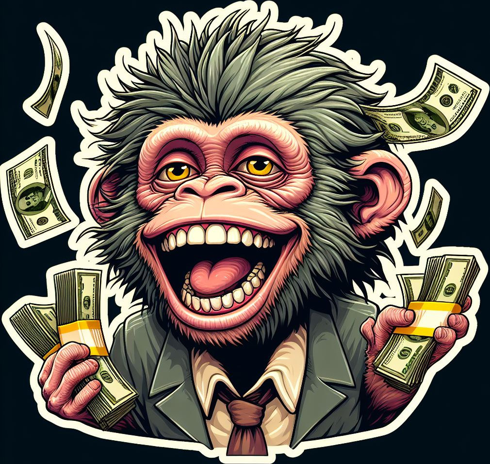Smiling Messy Monkey Money - Etsy