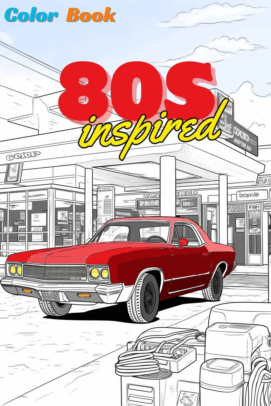 80s Inspired Coloring Book - Etsy