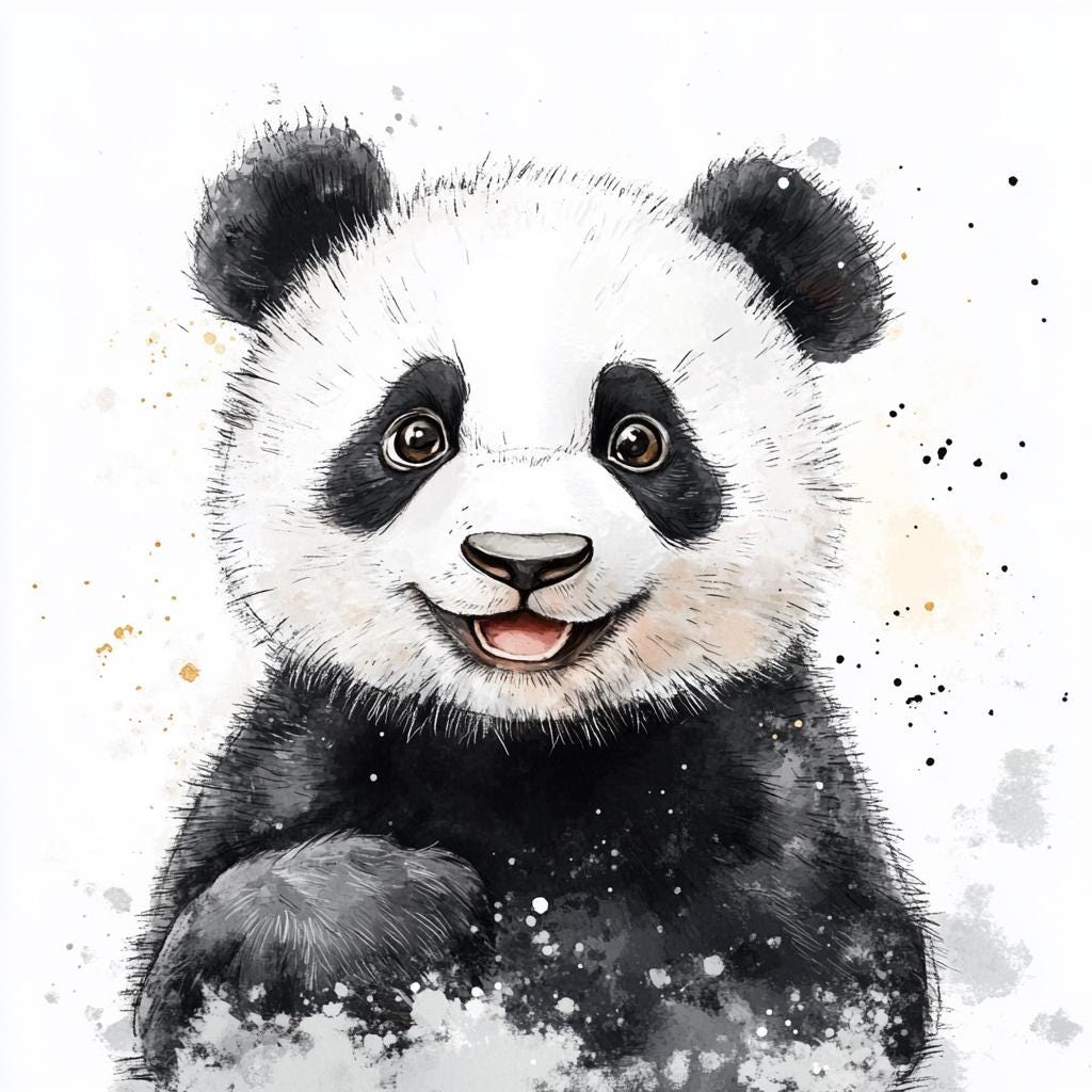 15 Panda Clipart, Watercolor Panda, PNG and JPG, Commercial Use ...