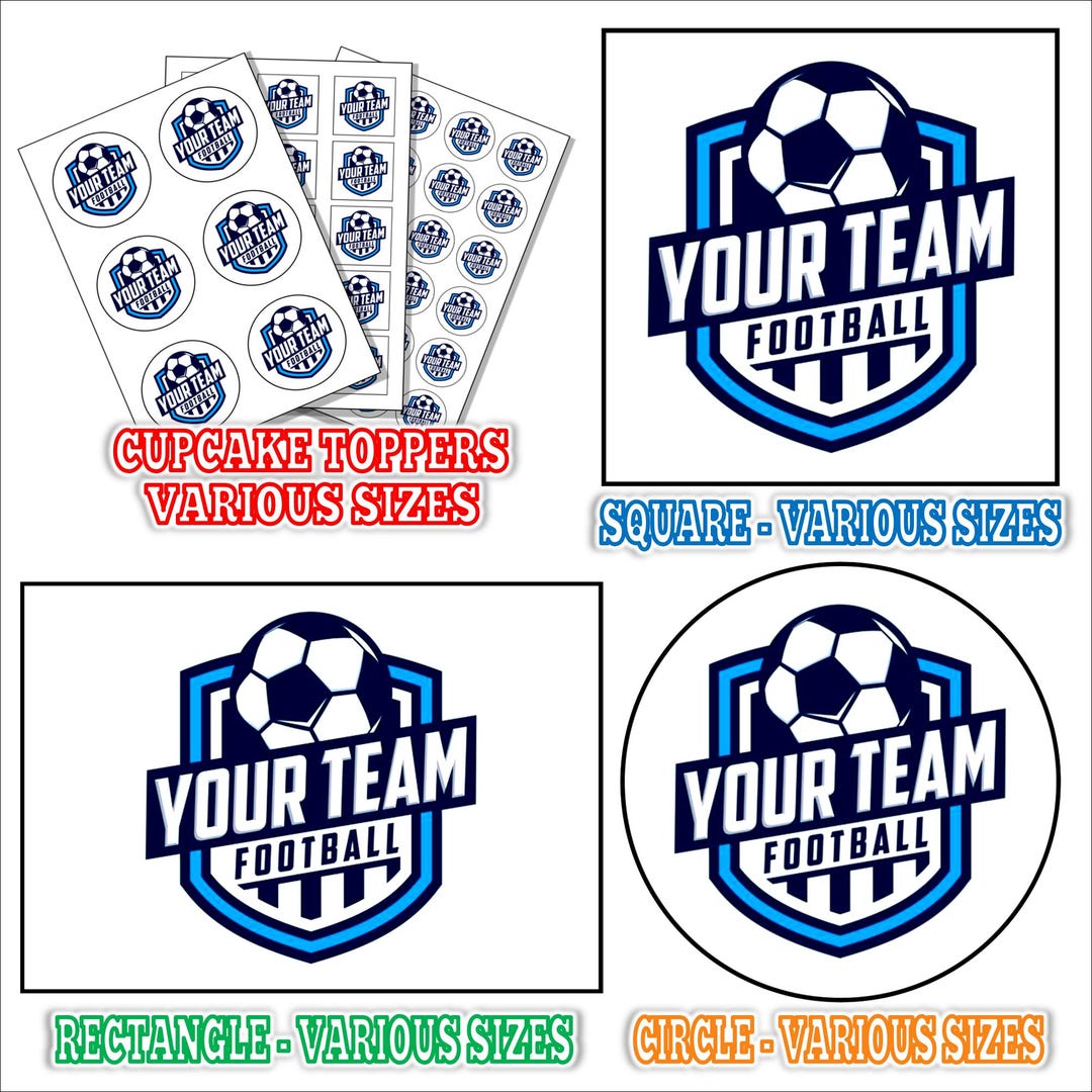 Any Football Team Logo - EDIBLE Cake Toppers / Cupcake Toppers on Wafer ...