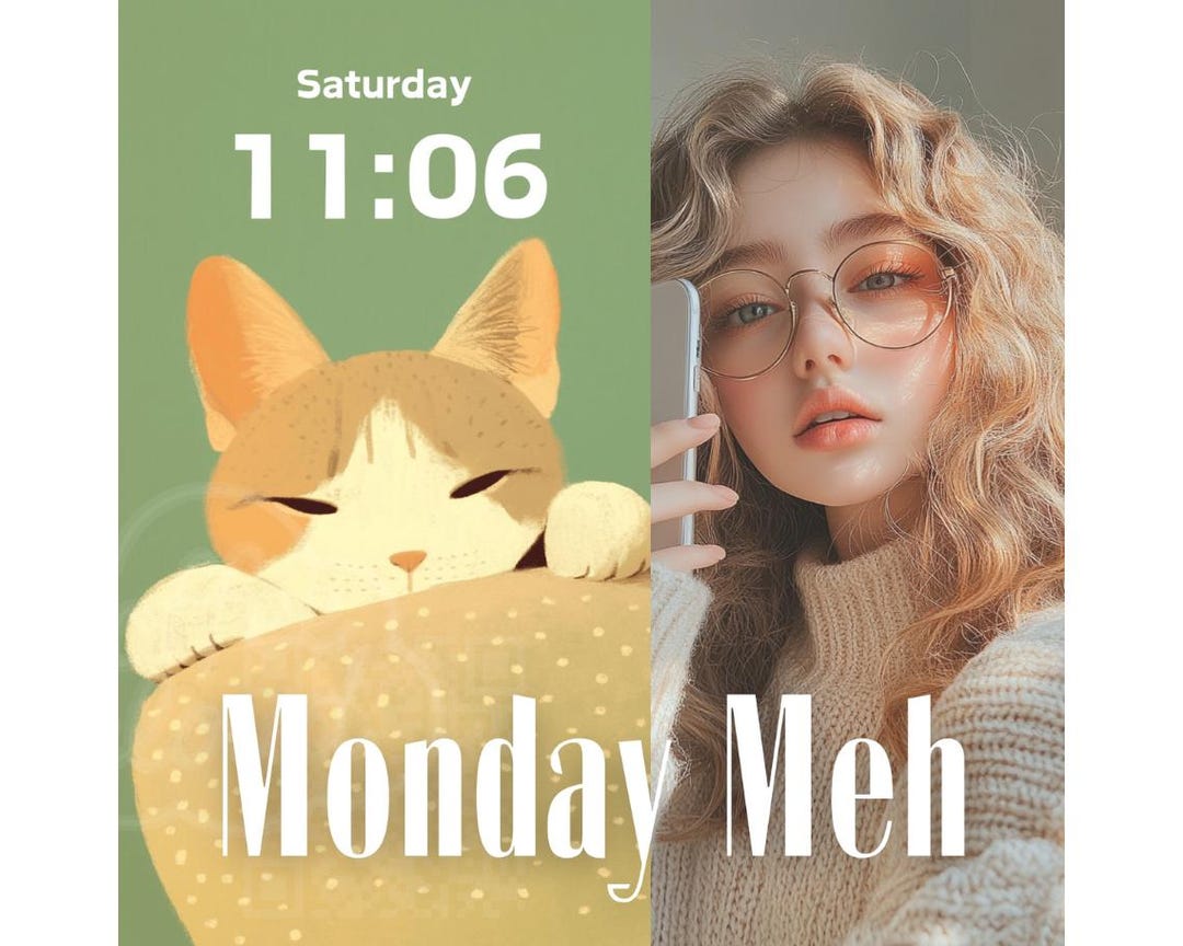 Cat Wallpaper Kawaii iPhone Lock Screen Cute Cozy Cat Phone Background ...