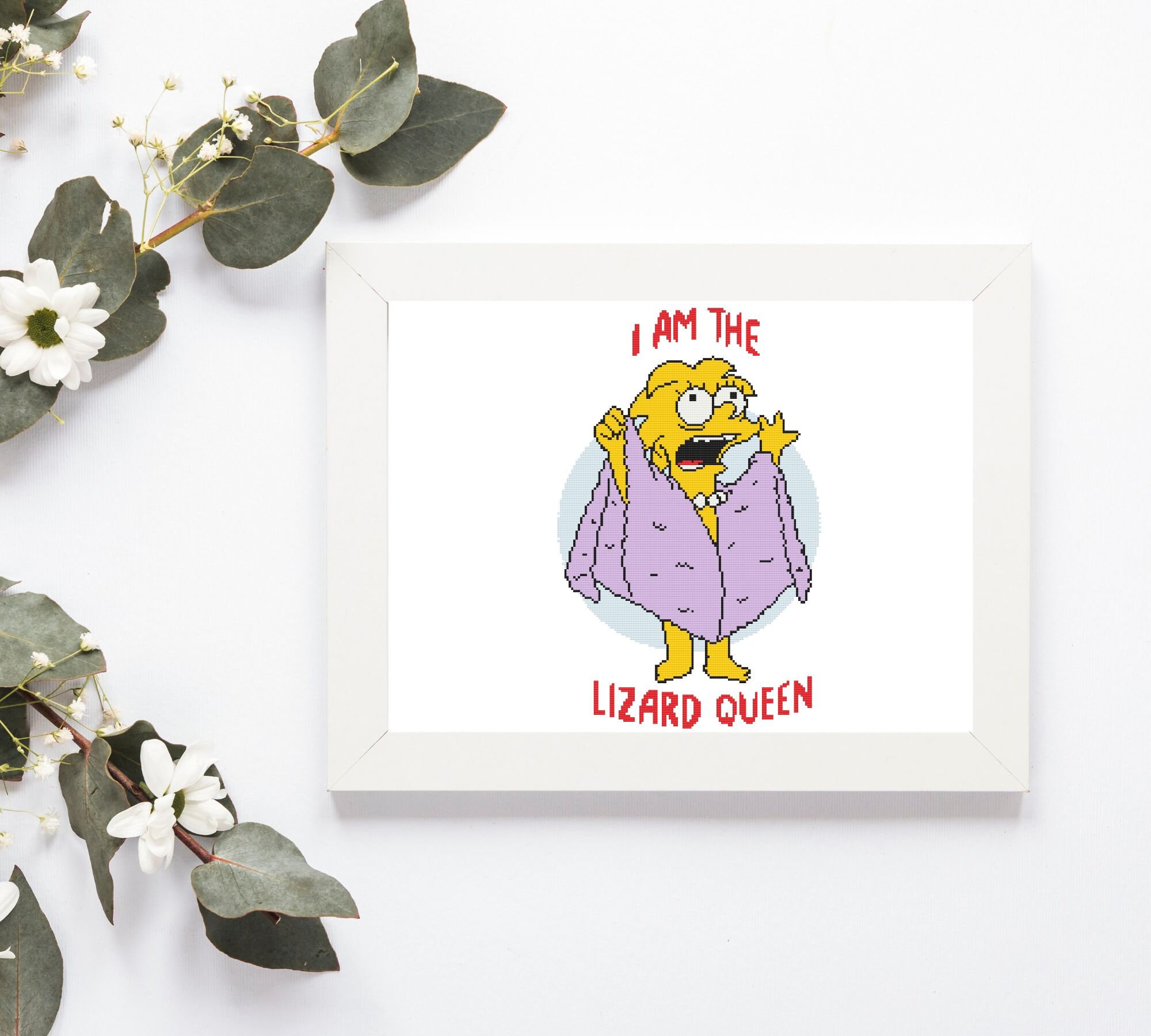 Modèle De Point De Croix Simpsons Lisa Parfait Pour Les - Etsy