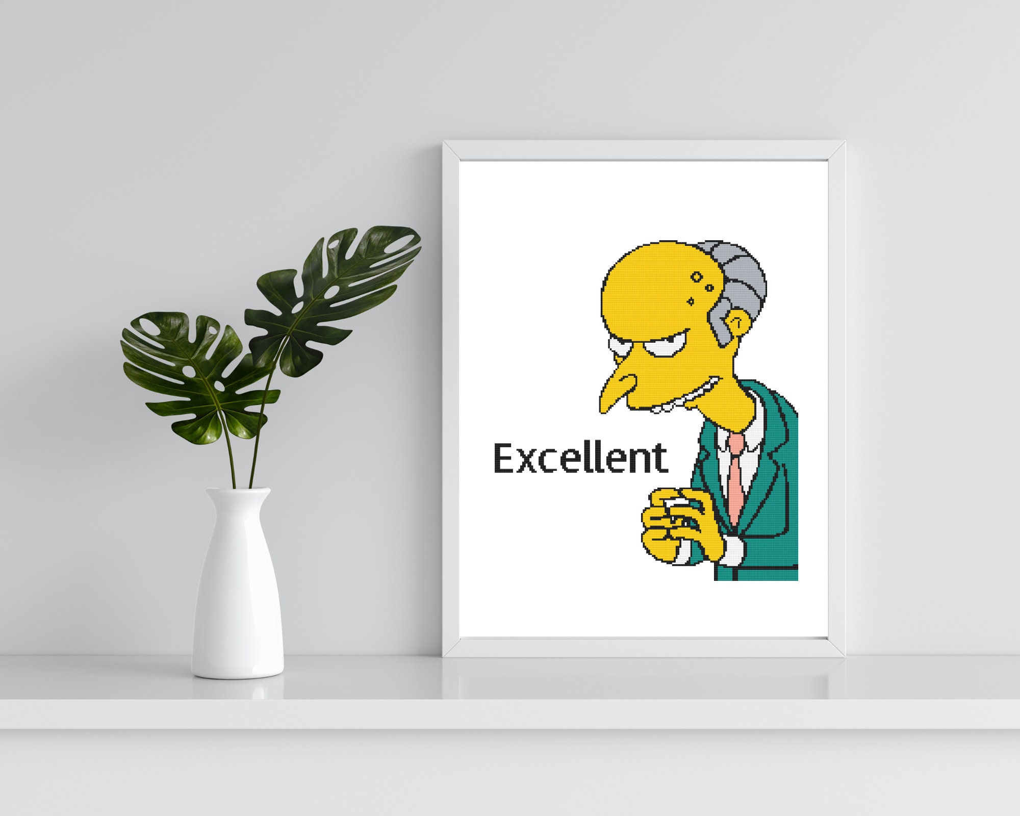 Simpsons Mr Burns Excellent Pattern. Tv Show Pdf Pattern. Cute Cross ...