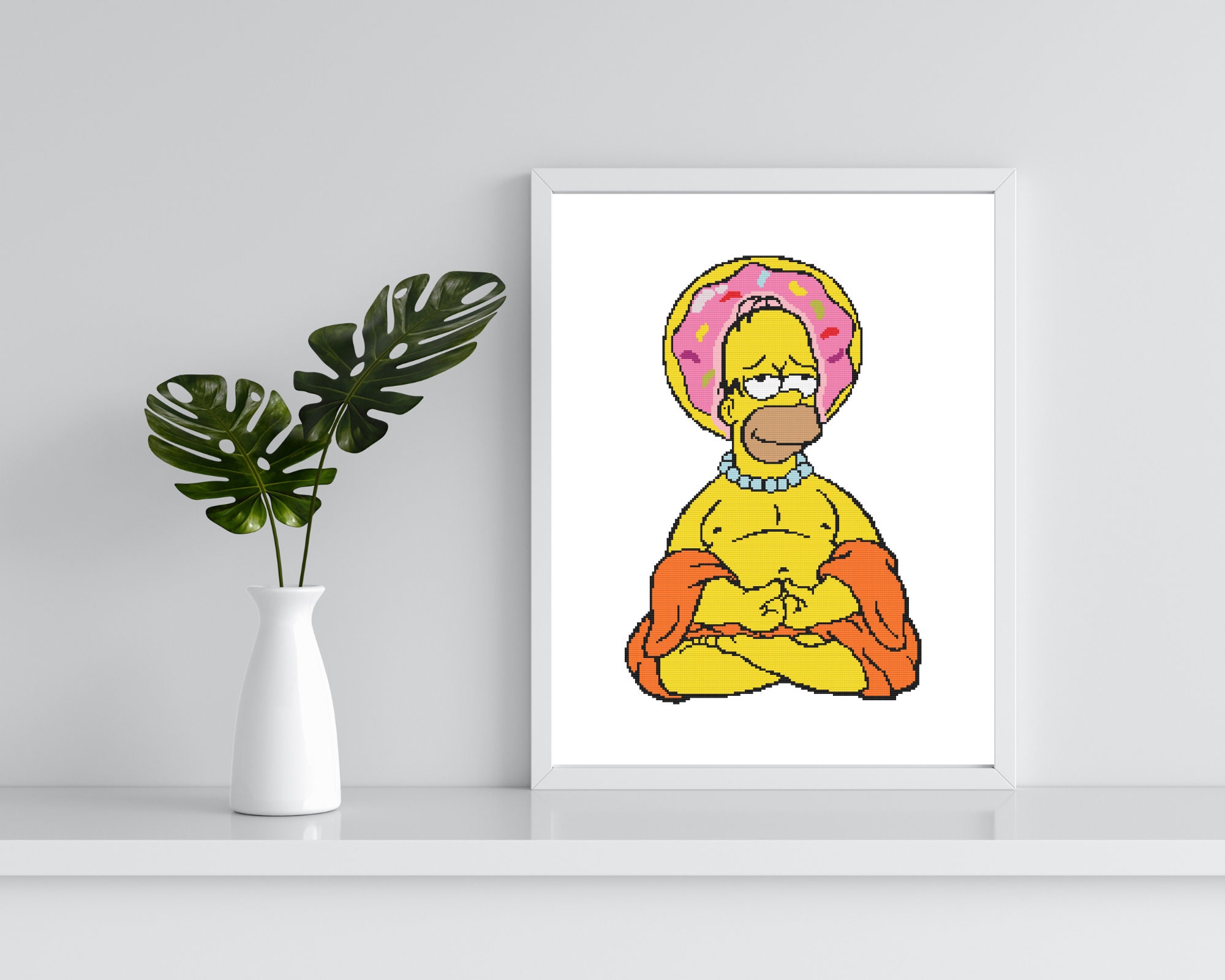 Simpsons Zen Pattern. Tv Show Pdf Pattern. Cute Cross Stitch Pattern ...