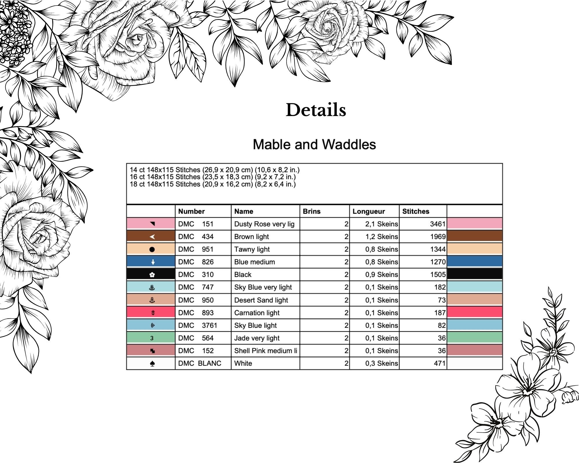 Cute Mabel & Waddles Pattern. Gravity Falls Pdf Pattern. Modern Cross ...