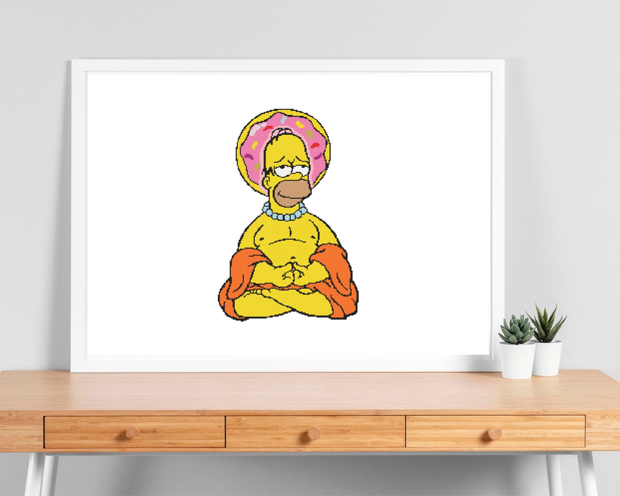 Simpsons Zen Pattern. Tv Show Pdf Pattern. Cute Cross Stitch Pattern ...