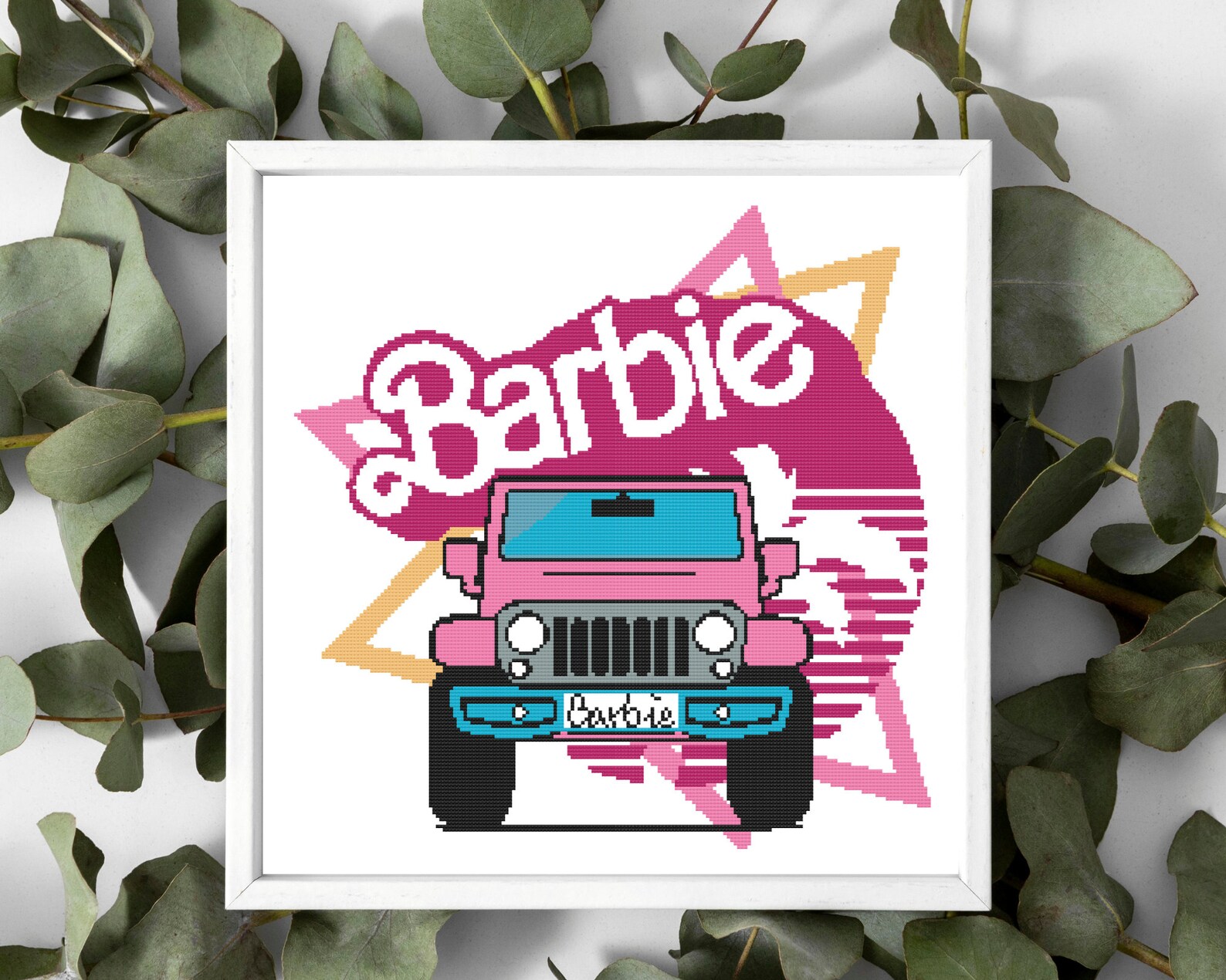 Barbie Cross Stitch Pattern. Barbie Car Pattern. Doll / Funny - Etsy
