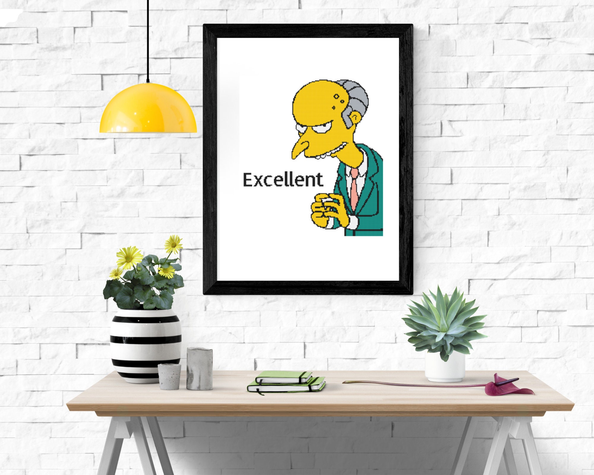 Simpsons Mr Burns Excellent Pattern. Tv Show Pdf Pattern. Cute Cross ...