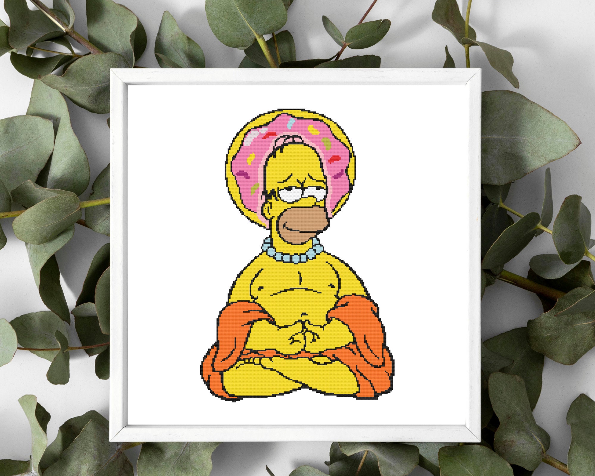 Simpsons Zen Pattern. Tv Show Pdf Pattern. Cute Cross Stitch Pattern ...