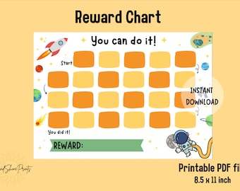 Kids Space Reward Chart & Tracker - Instant Download - Etsy Canada