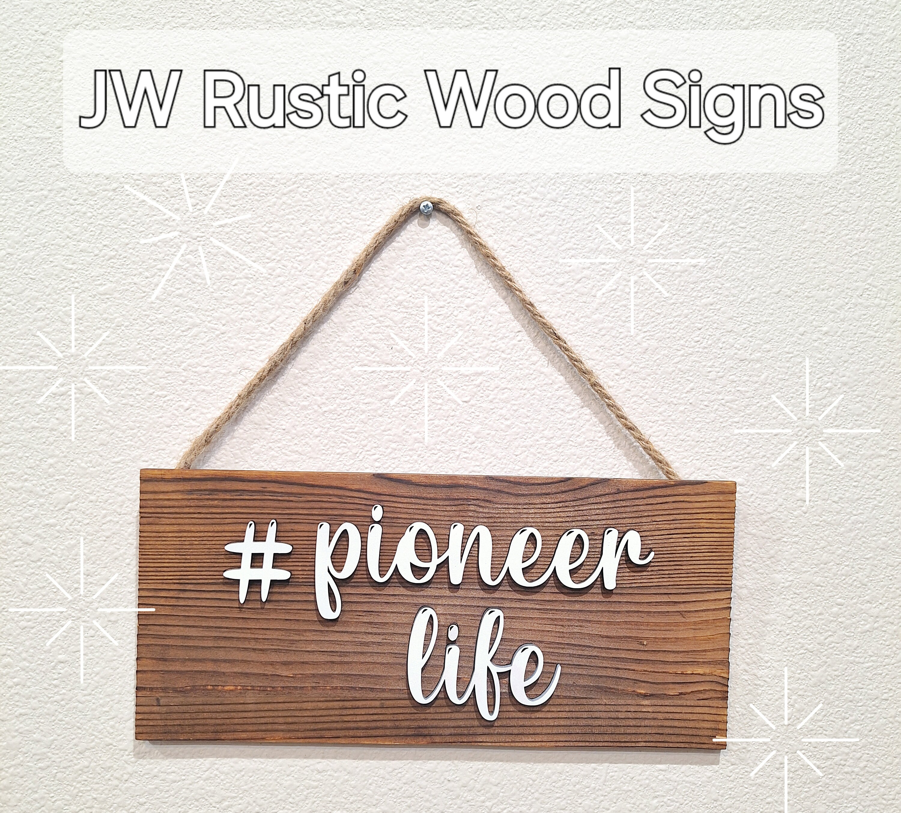 JW Pioneer Gift / Rustic Wood Sign - Etsy