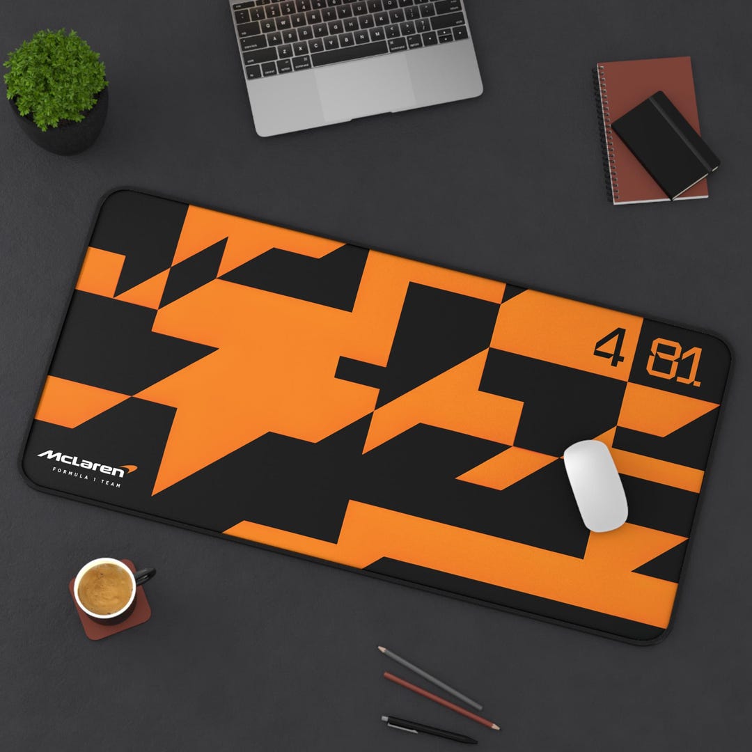 Mclaren Formula 1 Team Desk Mat, Papaya Orange Black Camo, Oscar ...