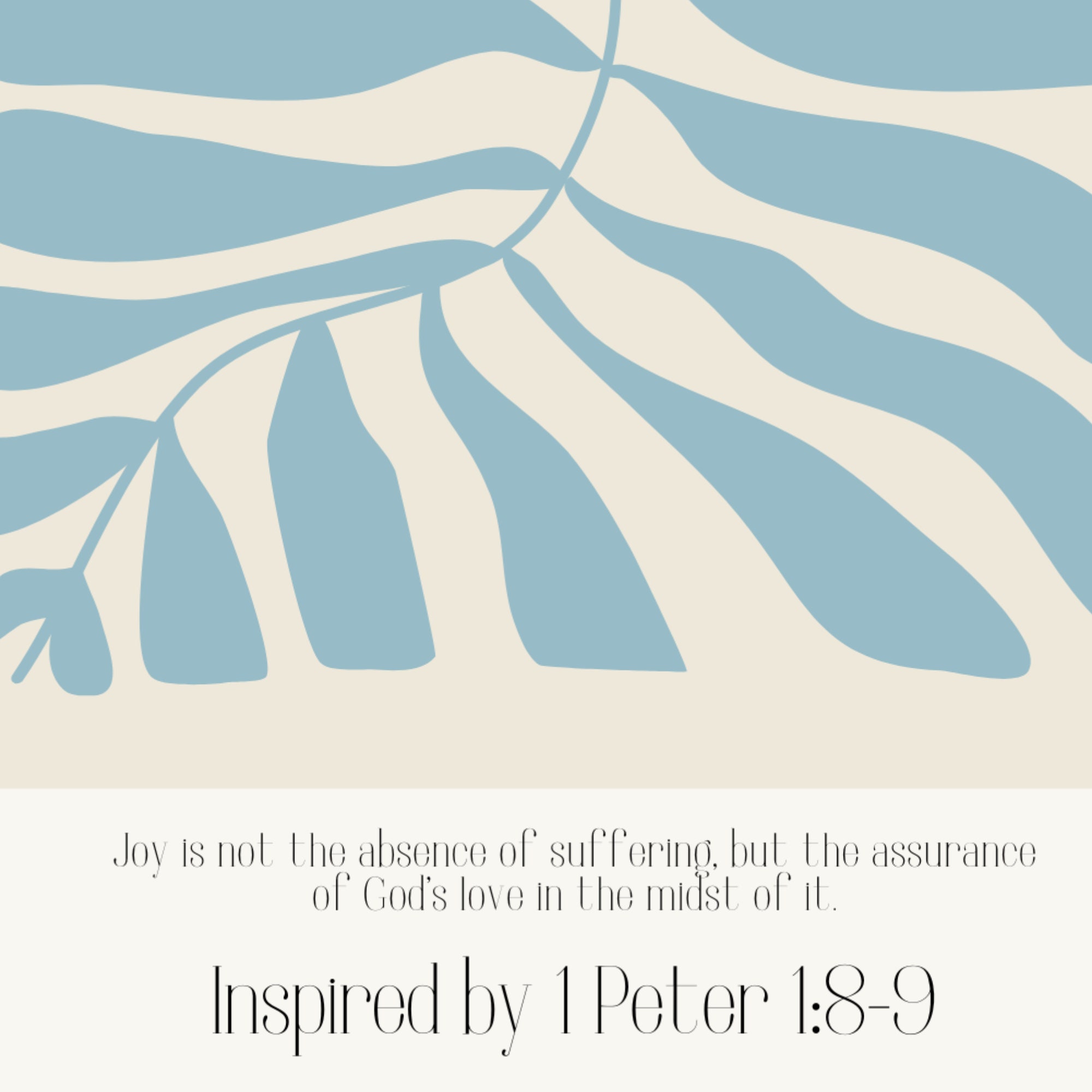 Blue Floral Bible Quote Poster Set Printable Verse Prints Faith Wall ...