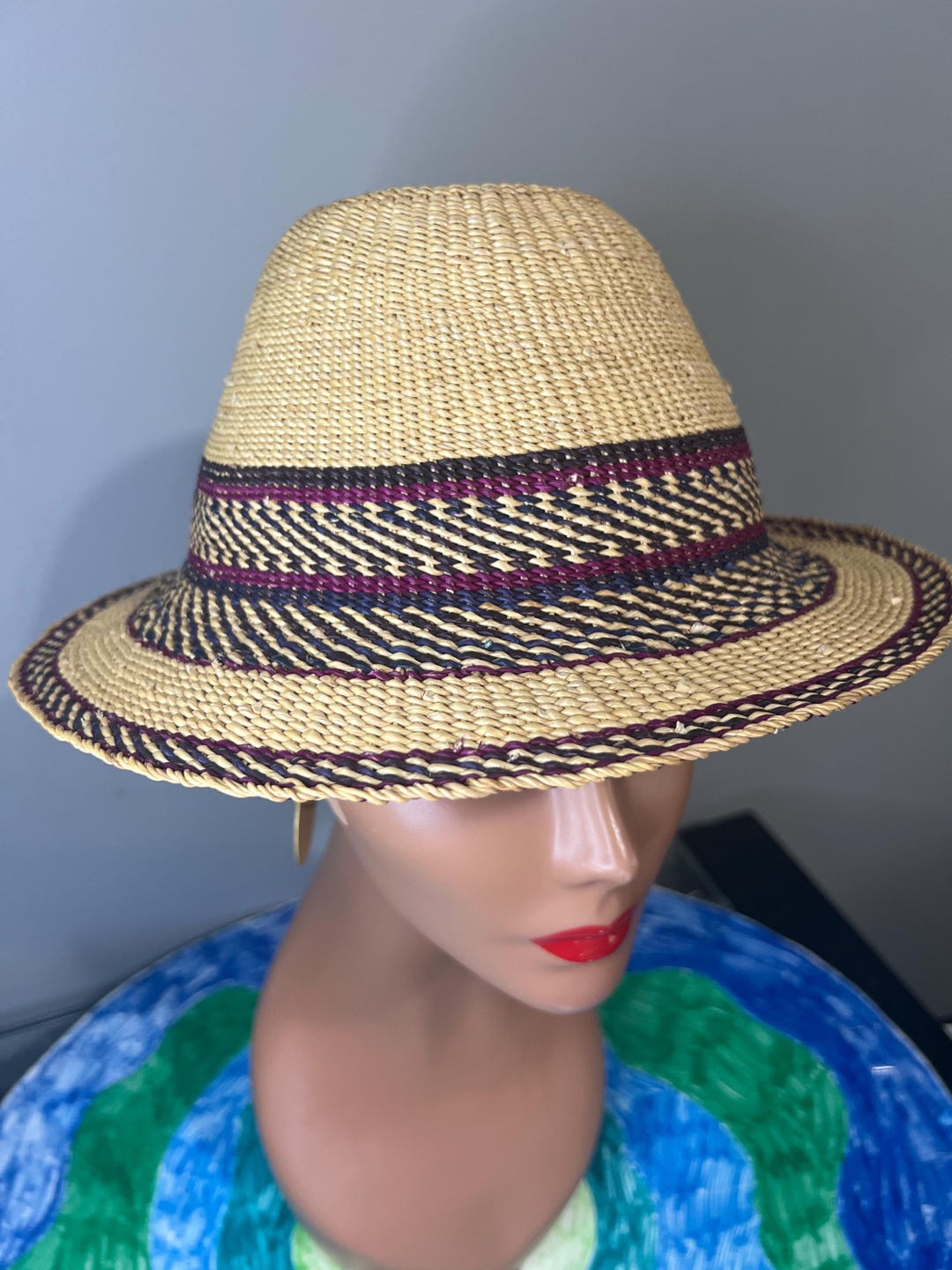 AUTHENTIC Dressy, Bolga Fedora Straw Hat, Fashion Hat, Plant Woven ...