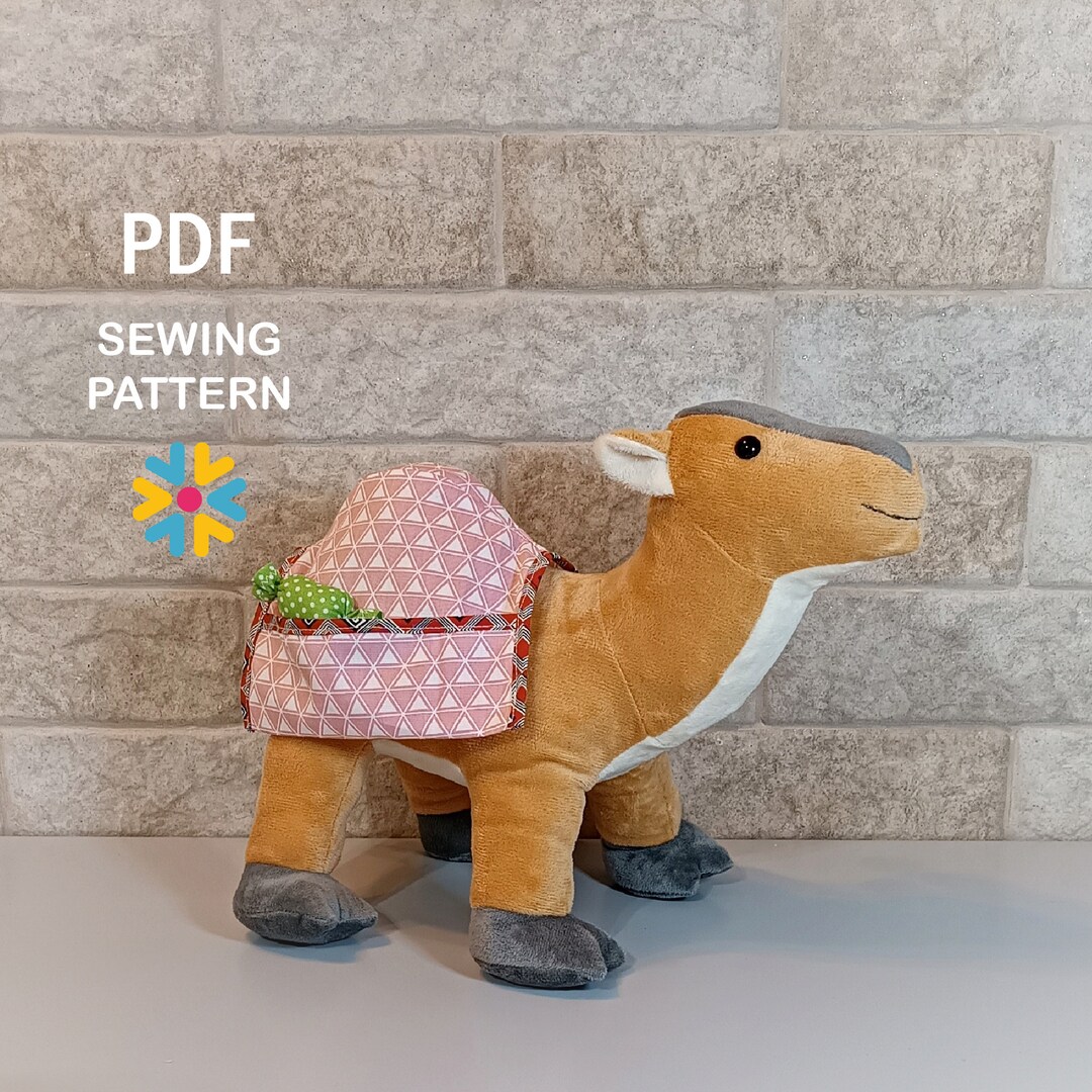 Cute Stuffed Plush Camel With Tribal Blanket. Sewing PDF Pattern and ...