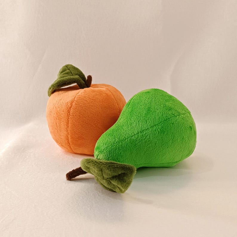 Apple & Pear Plush Toy Sewing Pattern: Stuffed Fruit DIY (PDF Download ...