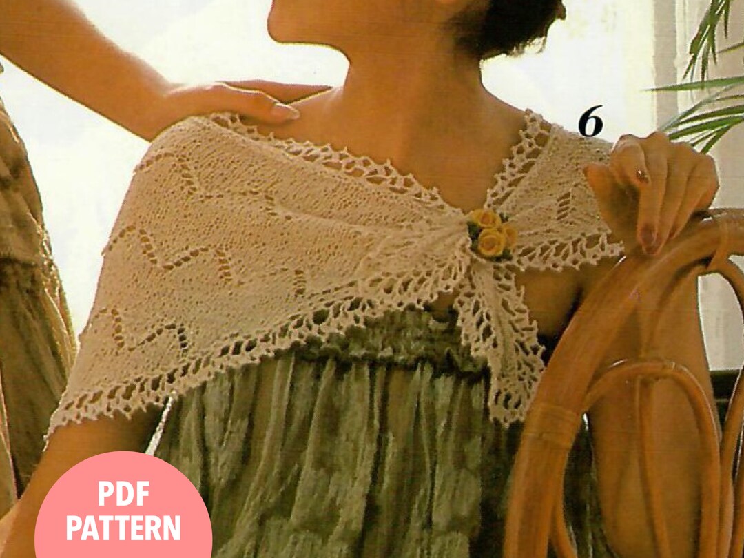 PDF Japanese Vintage Knitting Pattern Lace Shawl Diagram Format Digital ...