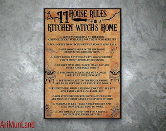 WITCH'S DAILY RULES Printable Poster Home/wall Art 16x20 - Etsy