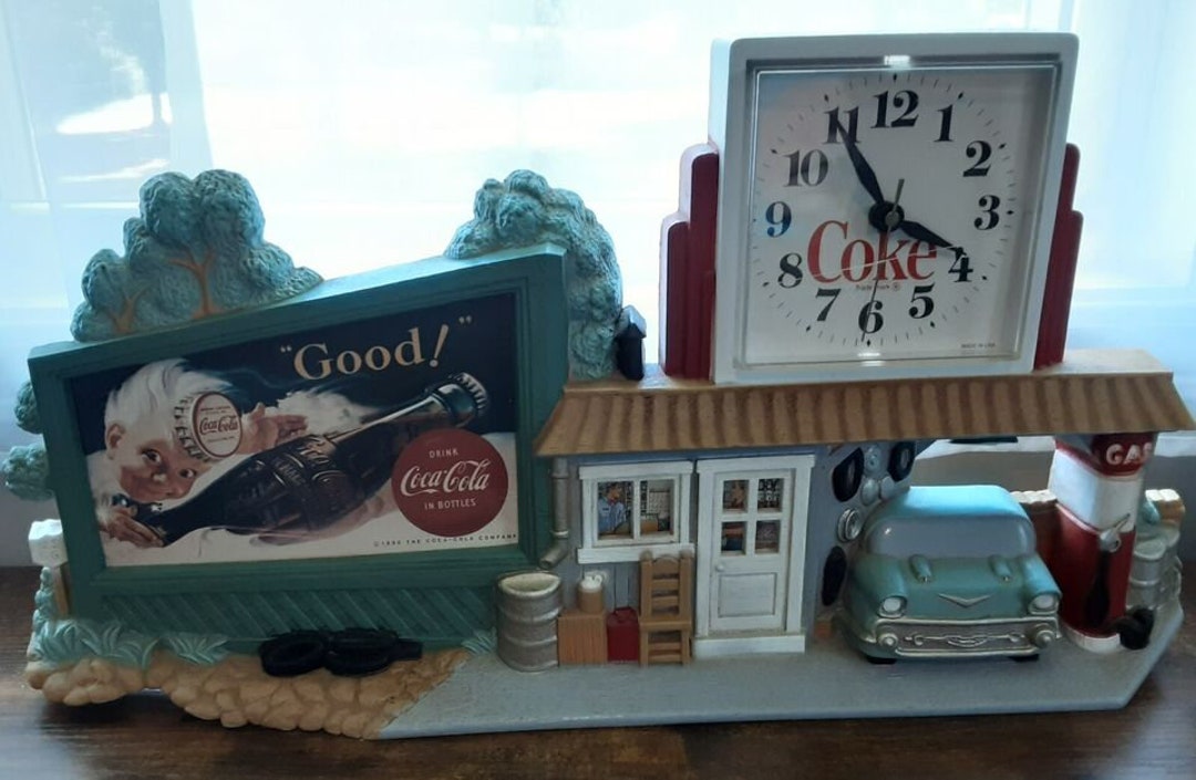 Vintage Coca Cola Service Station Clock - Etsy
