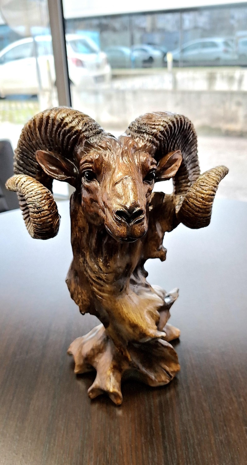 Ram Head Resin Aries Statue | the Ram Bust | Home Decoration Home ...