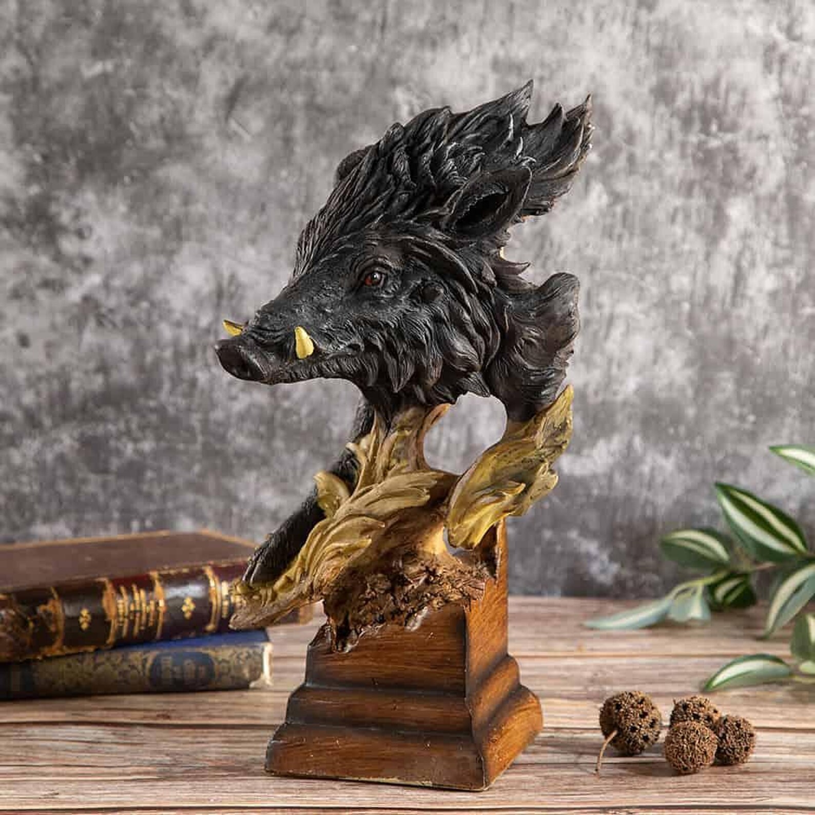 Boar Head Bust / Wild Pig Resin Statue /decoration Figurine Home Design ...