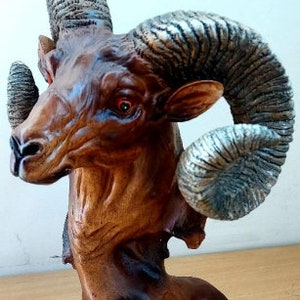 Ram Head Resin Aries Statue | the Ram Bust | Home Decoration Home Design Modern Art Sculpture ...